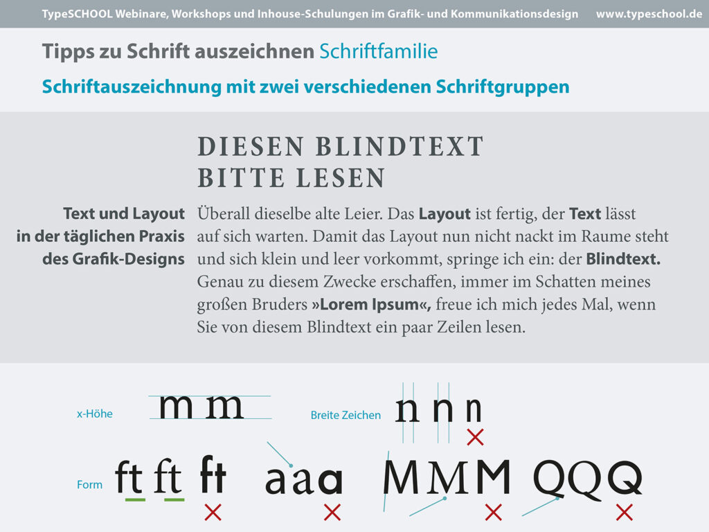 Typo-Praxis 4: Tipps zur typografischen Schriftauszeichnung mit Schriftfamilie und Schriftstilen ...