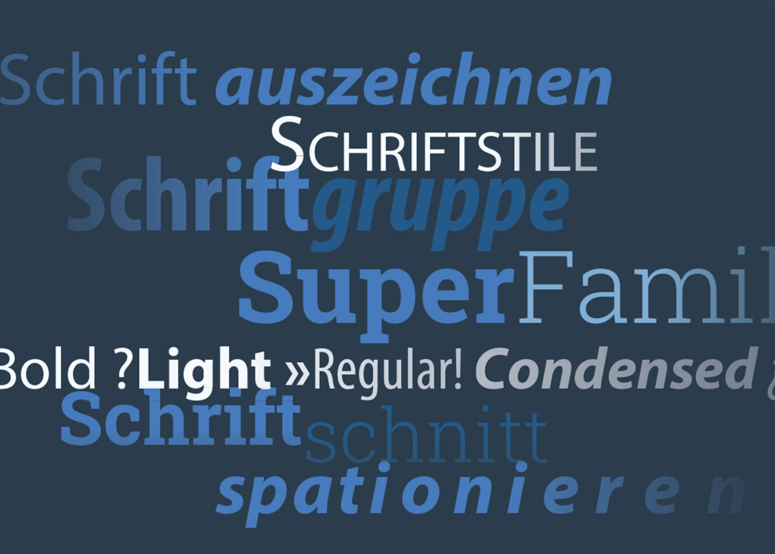 Typografie: Schriftgruppe, Schriftart, Schriftfamilie mit ...